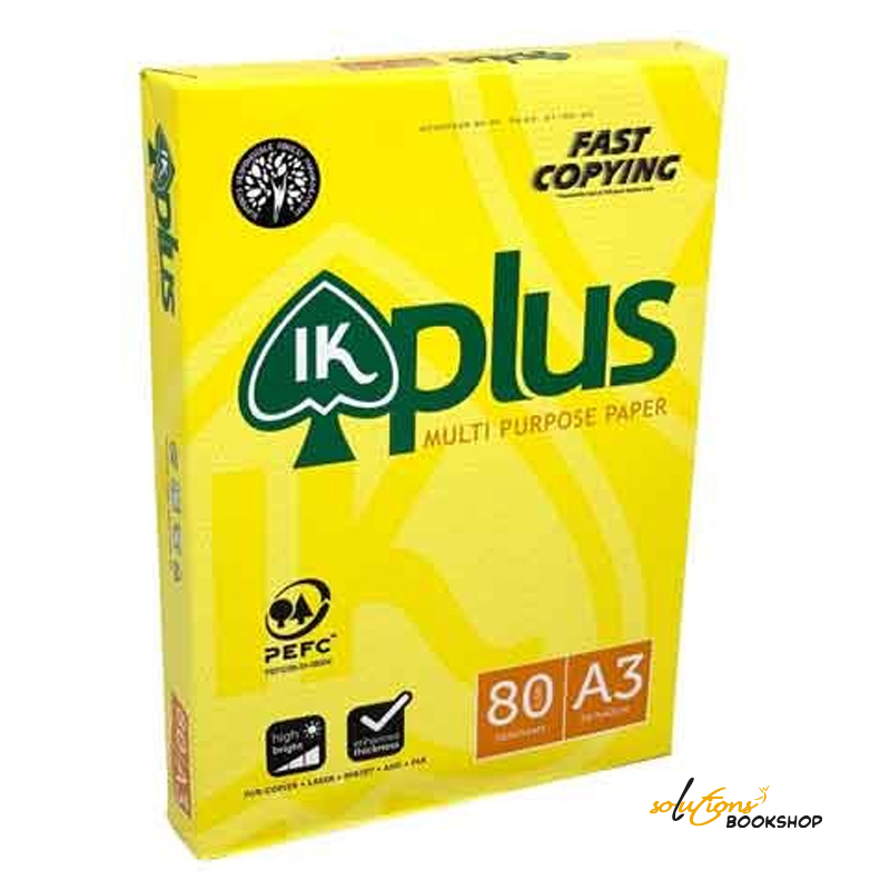 RAME DE FORMATS A3 BLANCS IKPLUS 80g | SOLUTIONS BOOKSHOP